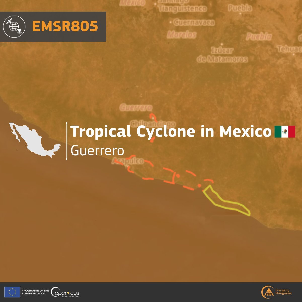 Tropical Cyclone ERICK-25 in Mexico - Copernicus EMS Mapping | Copernicus EMS On Demand Mapping
