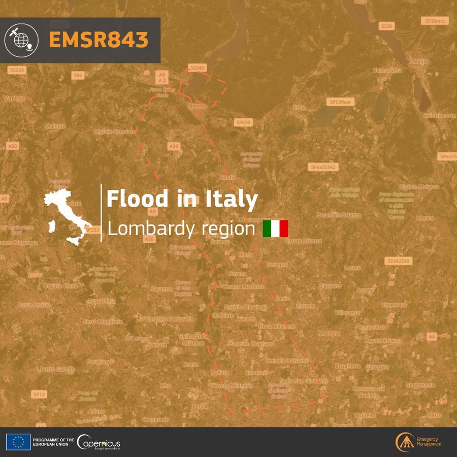 Flood in Italy - Copernicus EMS Mapping | Copernicus EMS On Demand Mapping