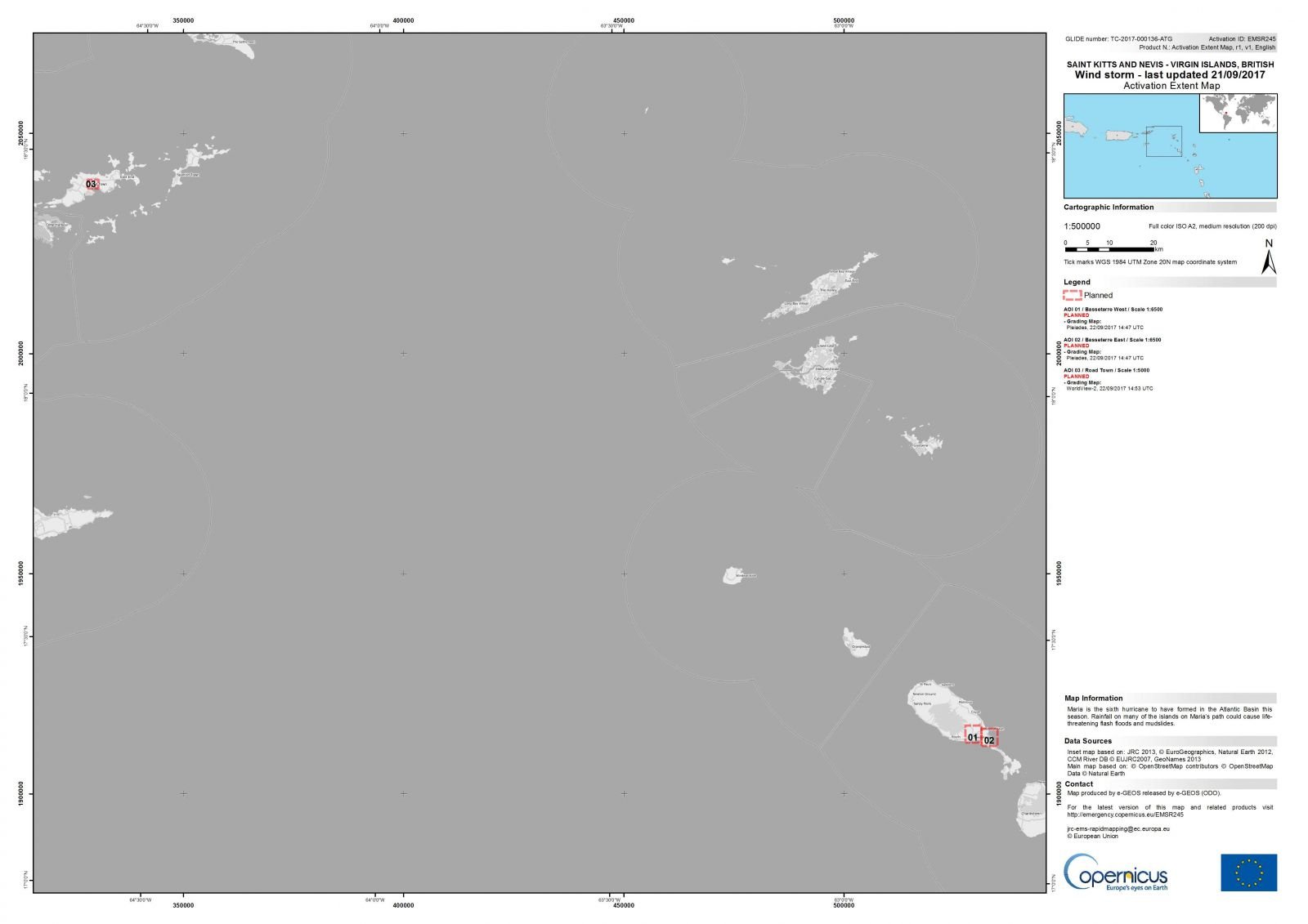 Copernicus EMS activated to monitor the impact of Hurricane MARIA in ...